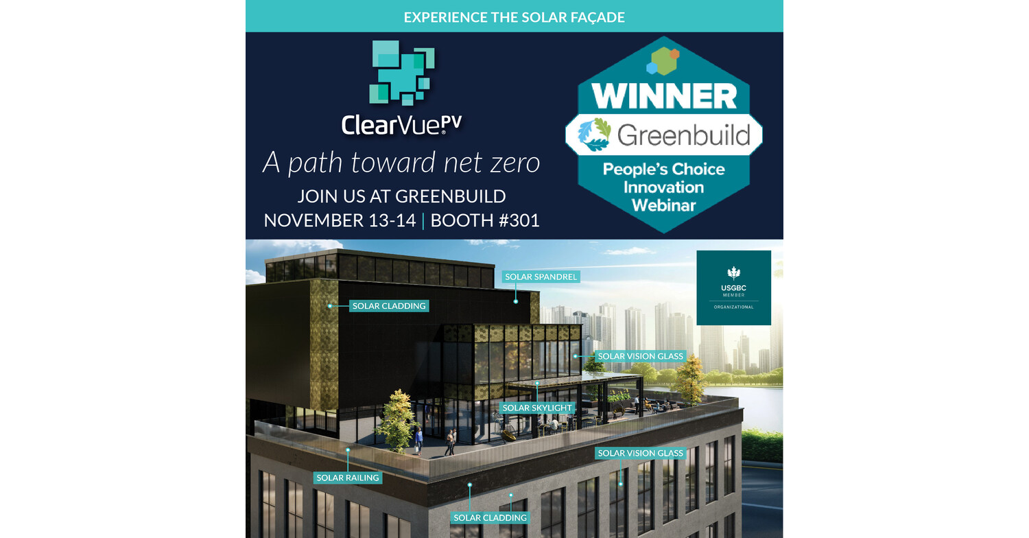 ClearVue Technologies Earns the Best of Greenbuild 2024 Most Innovative ...
