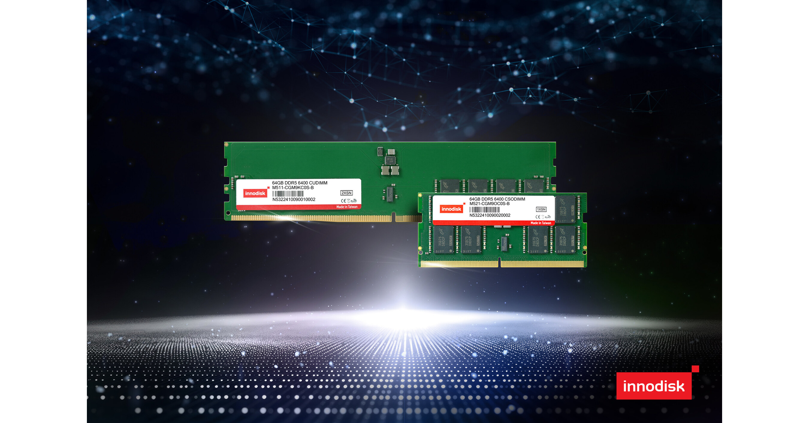 Innodisk Unveils DDR5 6400 64GB DRAM Series to Empower Edge AI and Generative AI Applications