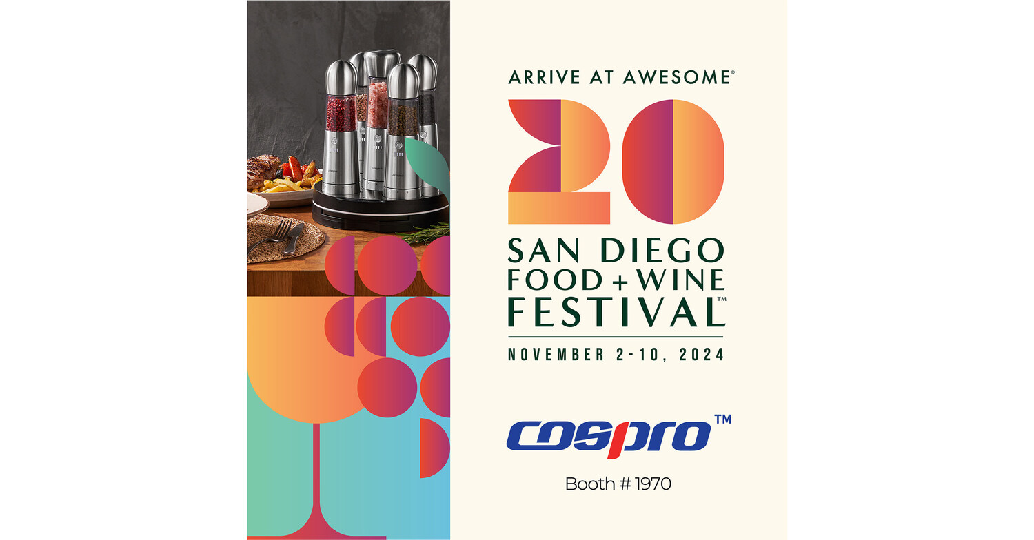 COSPRO to Showcase Electric Salt & Pepper Grinder Sets at the San Diego Food + Wine Festival