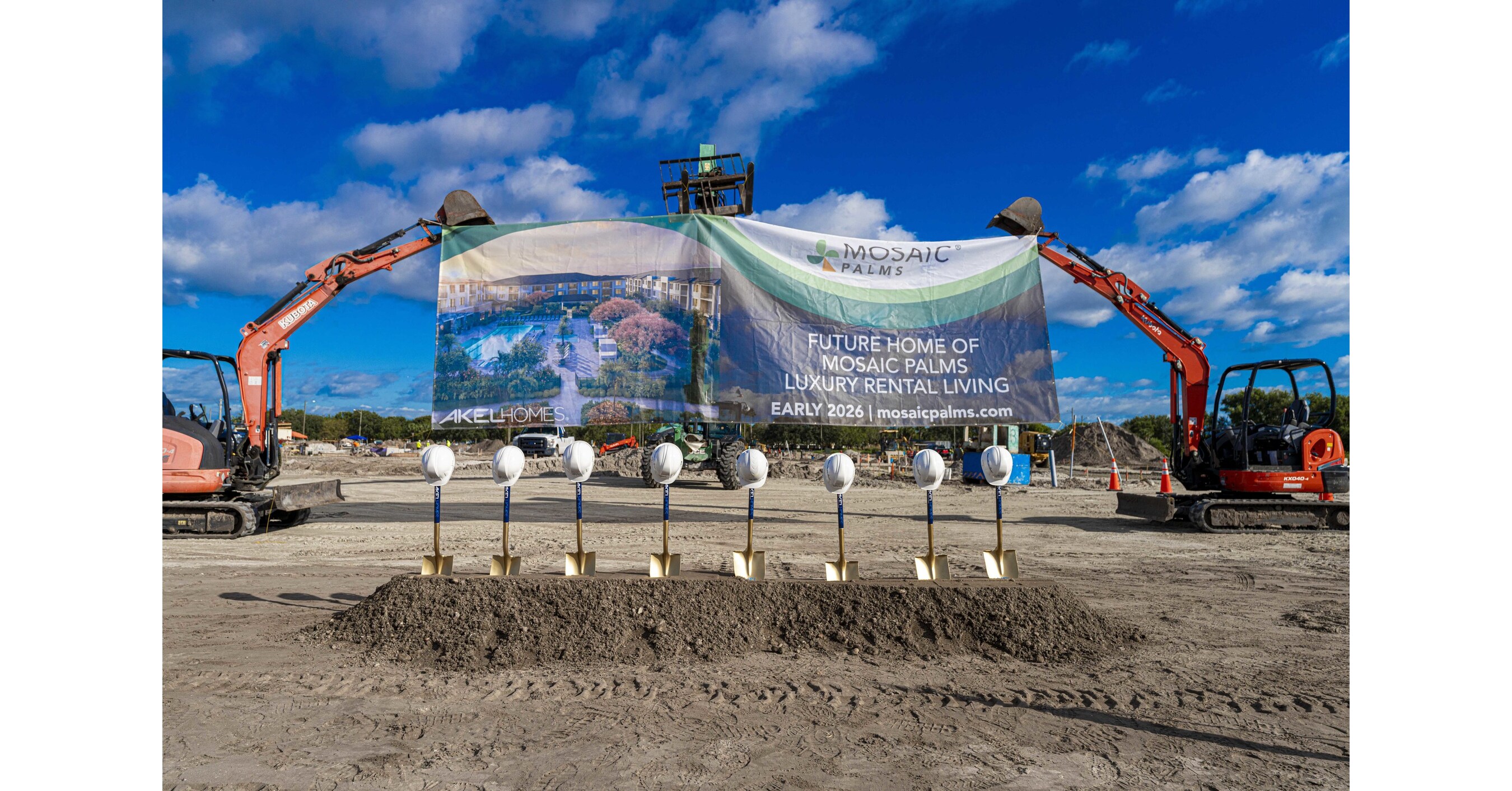 Akel Homes Breaks Ground on Mosaic Palms Luxury Rental Apartments in ...