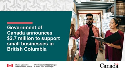 Government of Canada announces $2.7 million to support small businesses ...