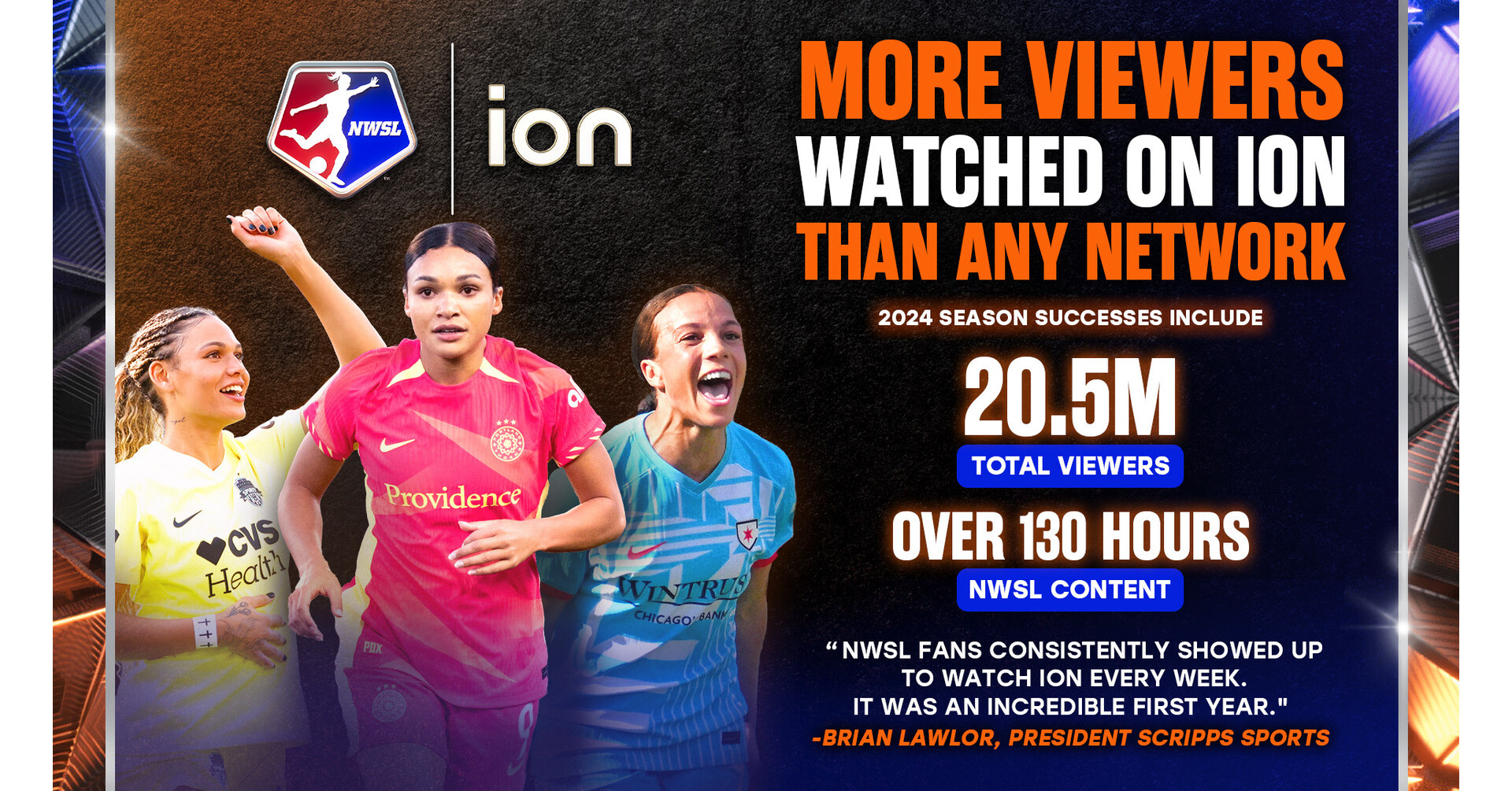 First season of NWSL on ION: 50 matches, 53 studio shows, 130+ hours of ...