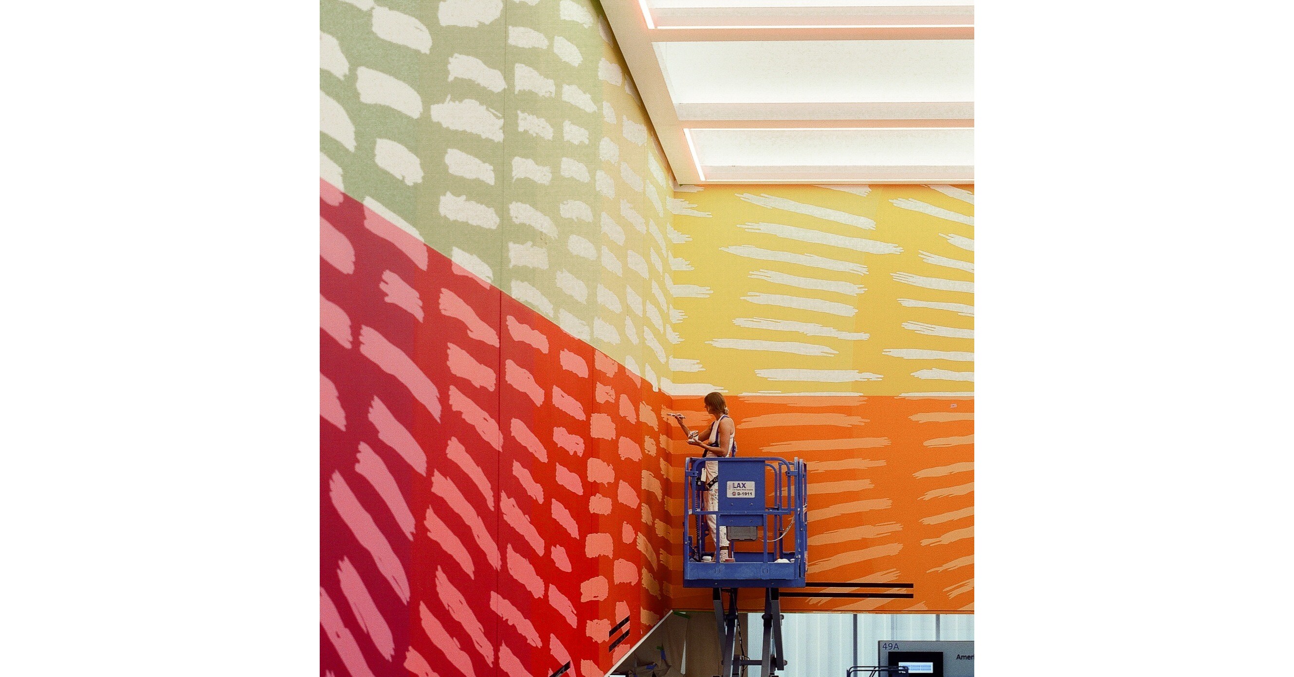 Allison Kunath's new 3,400-Square-Foot Mural Brightens LAX Terminal 4