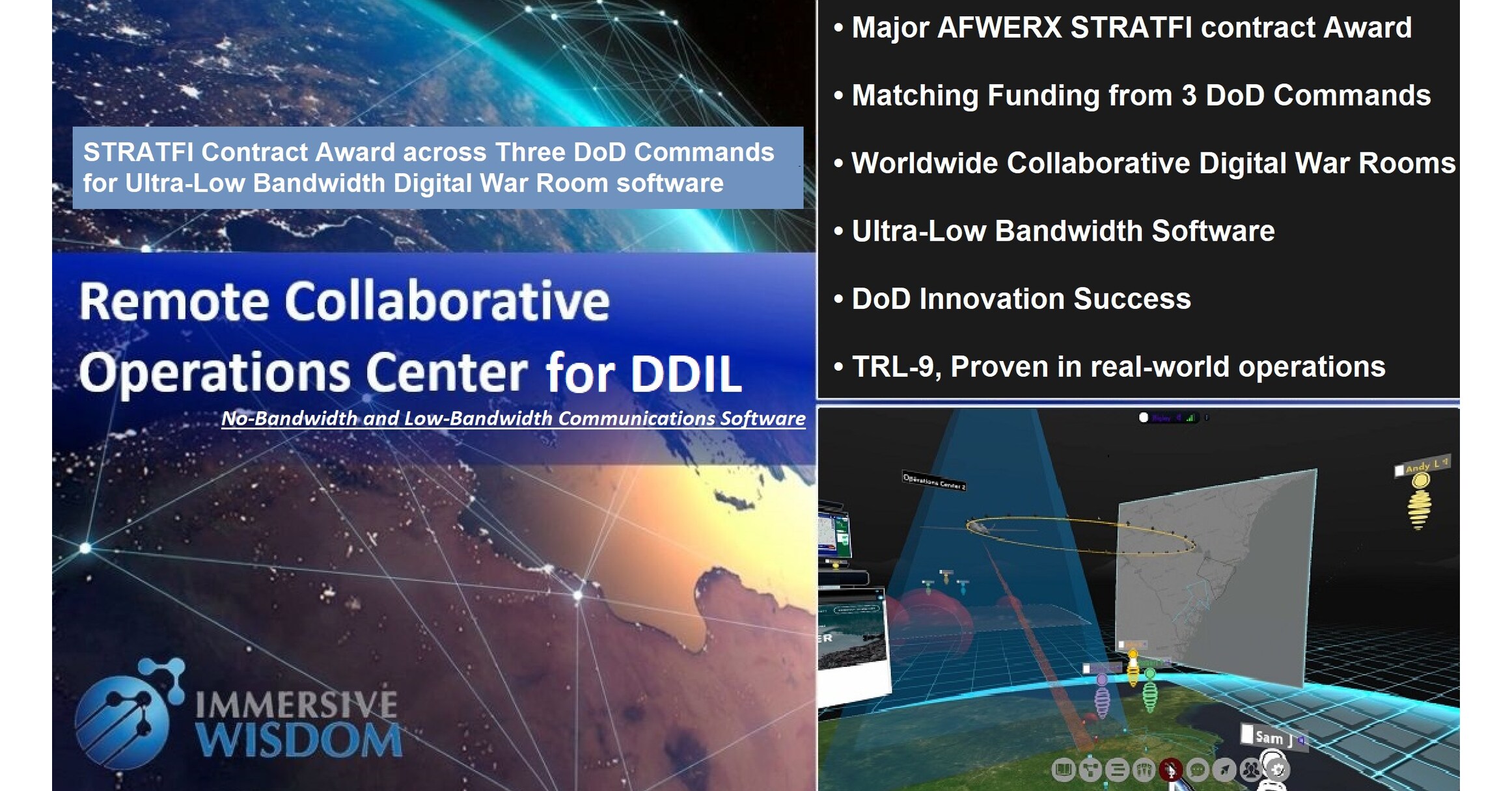 Immersive Wisdom Awarded Major Air Force STRATFI Contract across Three ...
