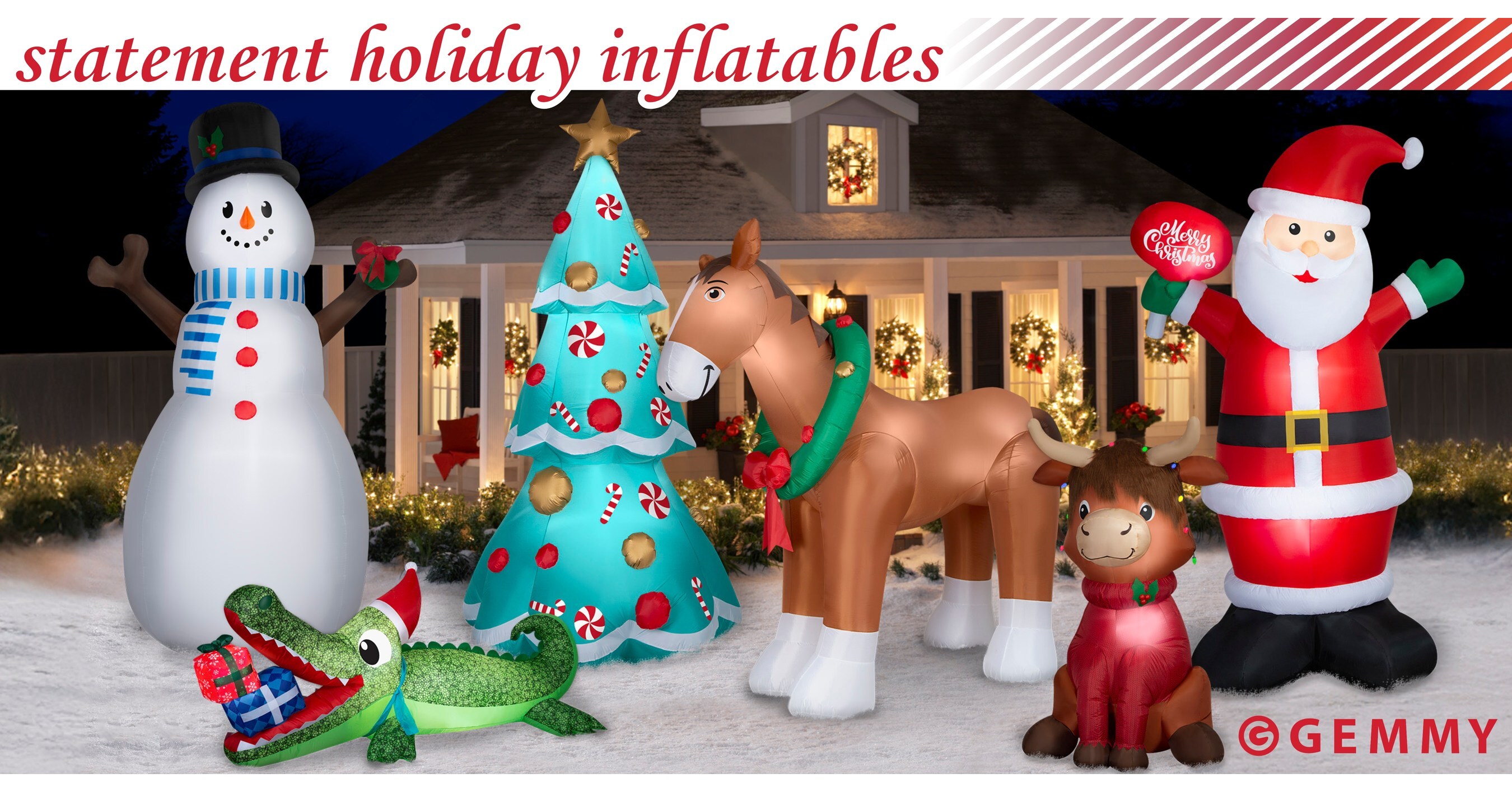 Make a Festive Statement with Gemmy's Large Christmas Airblown® Inflatables