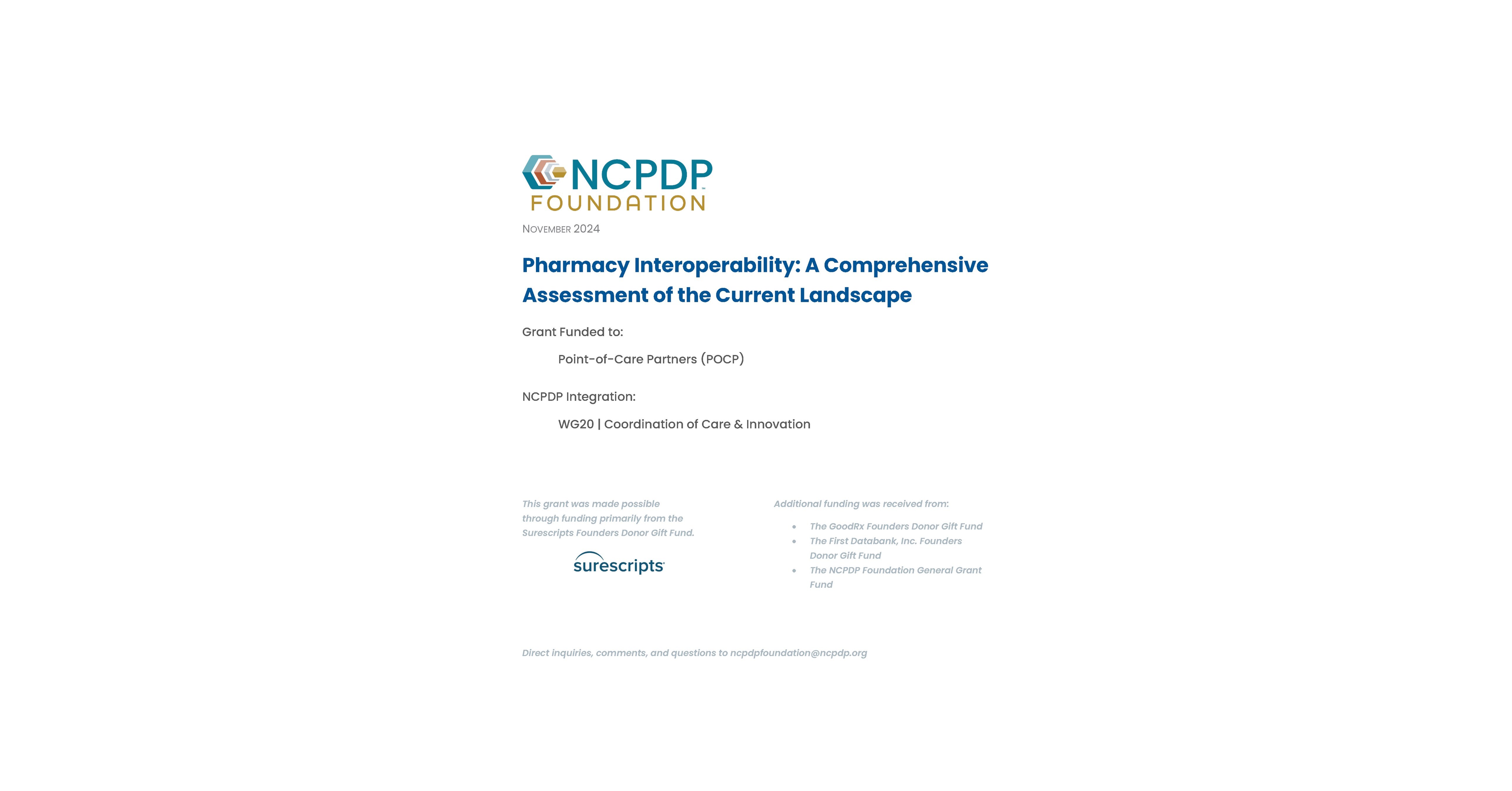 NCPDP Foundation Shares Insights From a Completed Study Focused on ...
