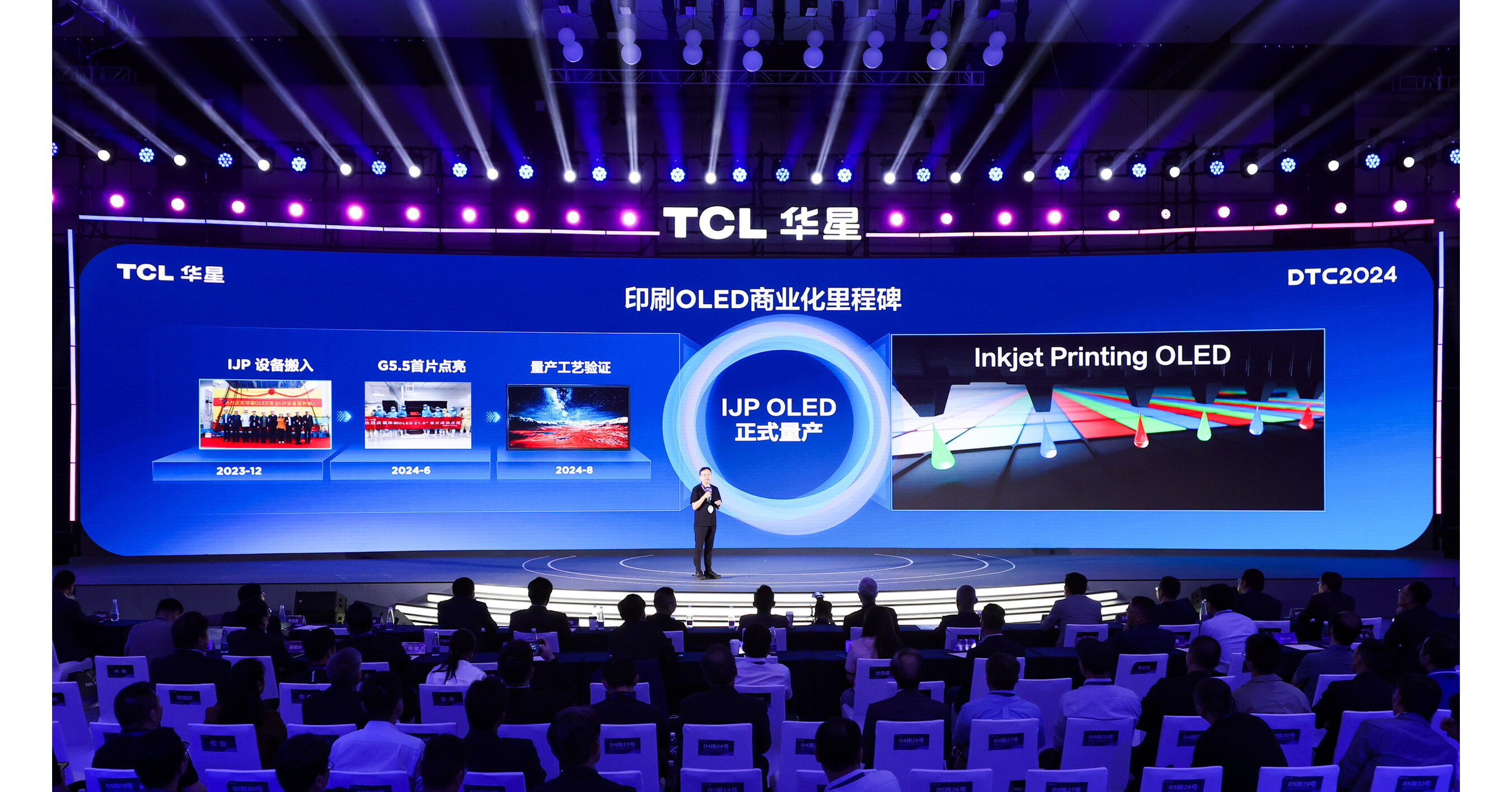 TCL CSOT Announces the Mass Production of Inkjet Printing OLED at DTC2024