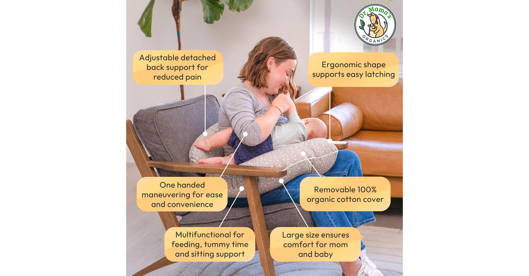 Introducing Dr. Mama's Organic Nursing Pillow, Your Solution to Arm and ...