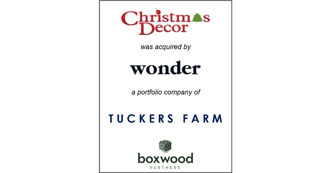 Boxwood Partners Advises Wonder Franchises on Acquisition of Christmas ...