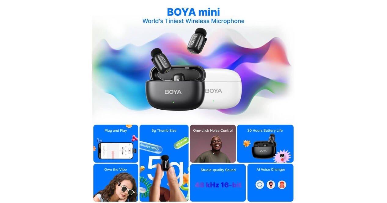 BOYA mini Launched: the World's Tiniest Wireless Microphone