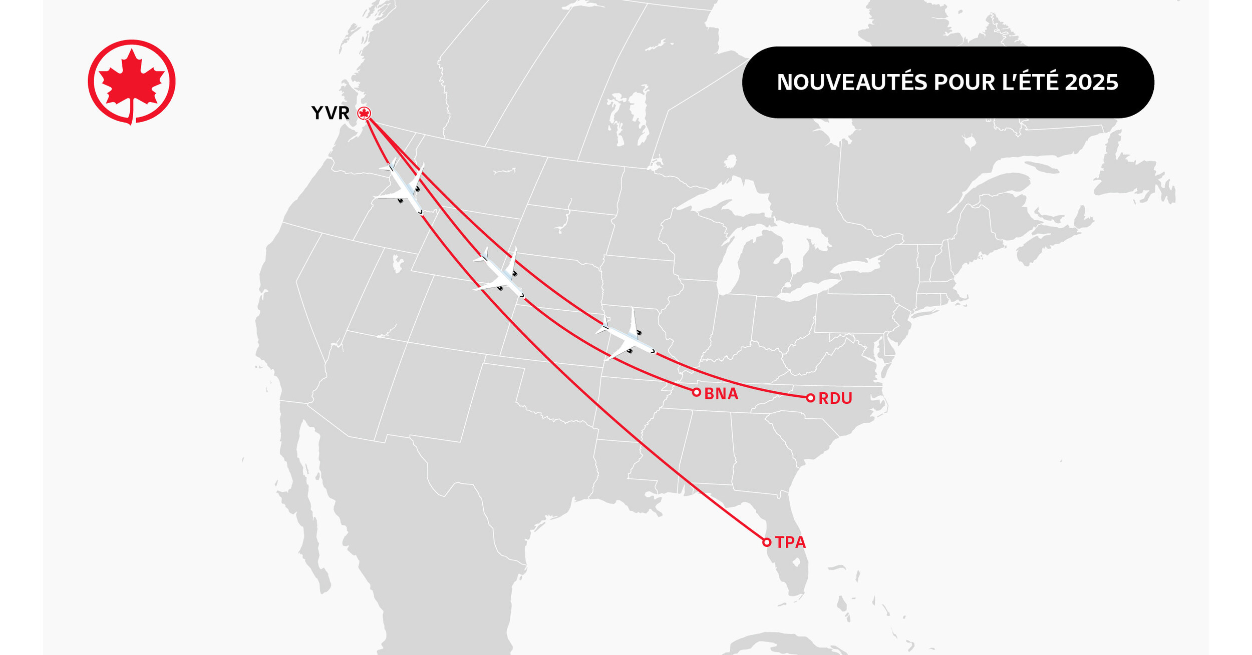 Air Canada met en place un horaire transfrontalier complet au départ de ...
