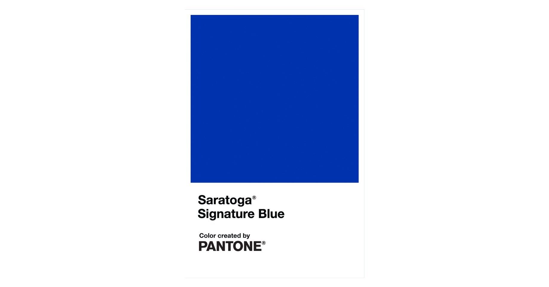 THE DISTINCT COBALT BLUE OF SARATOGA® SPRING WATER NOW HAS AN OFFICIAL ...