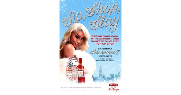 'TIS THE SEASON: SMIRNOFF AND SAWEETIE UNWRAP A FESTIVE POP-UP IN NYC ...