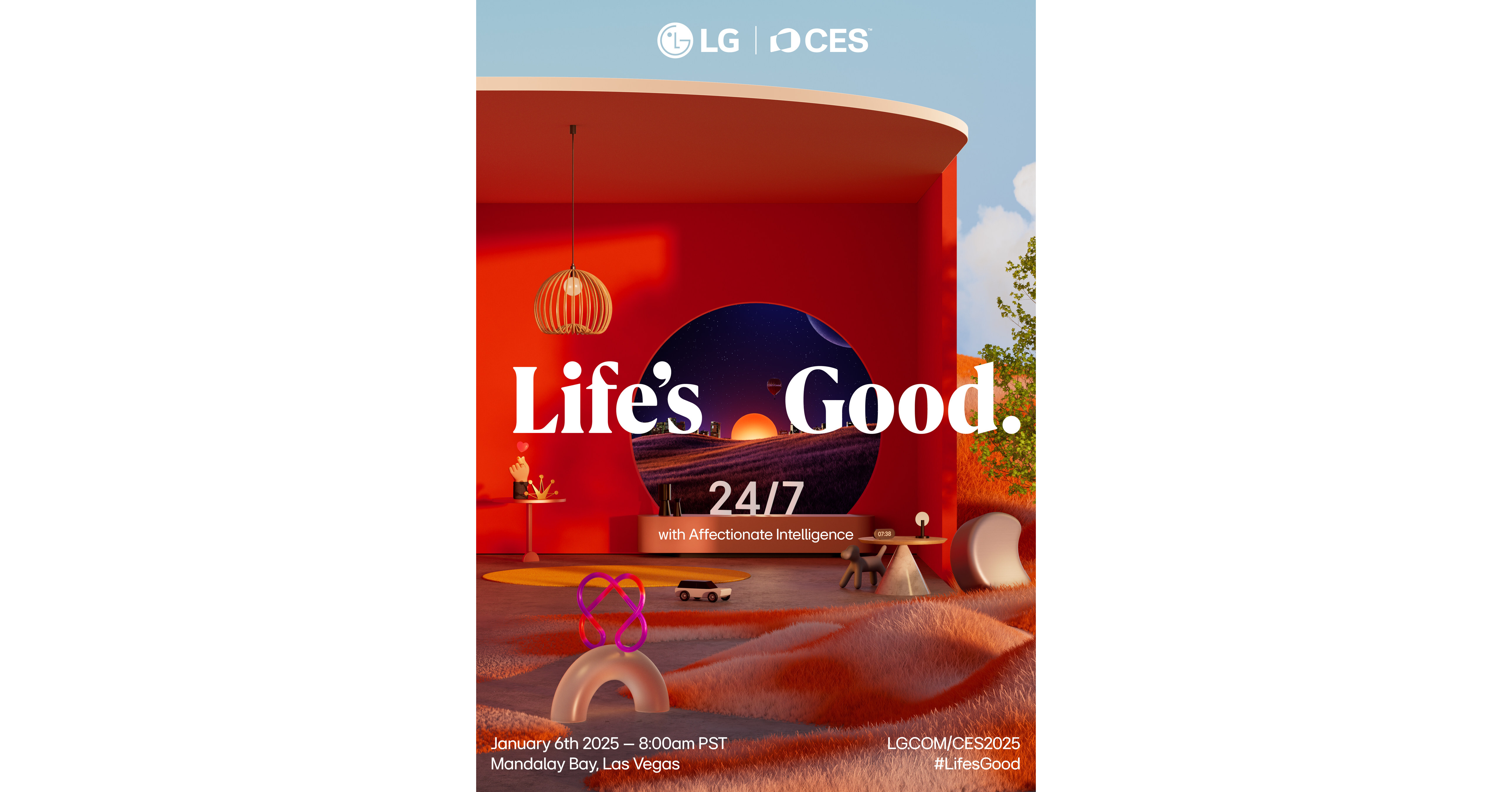 LG TO SHOWCASE "LIFE'S GOOD 24/7 WITH AFFECTIONATE INTELLIGENCE" AT CES 2025 - Dec 3, 2024