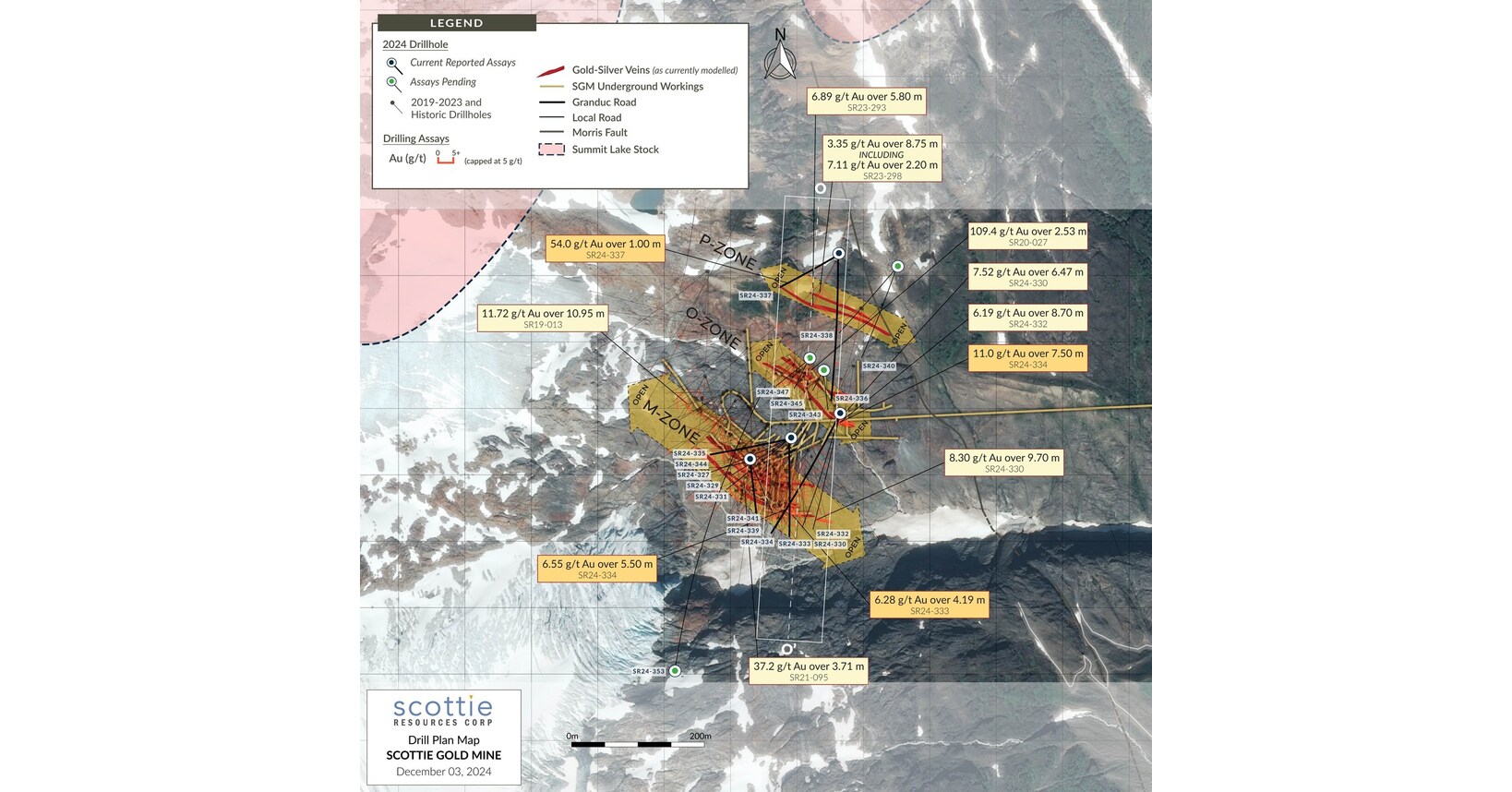 SCOTTIE RESOURCES INTERCEPTS 11.0 G/T GOLD OVER 7.5 M AND 6.55 G/T OVER ...