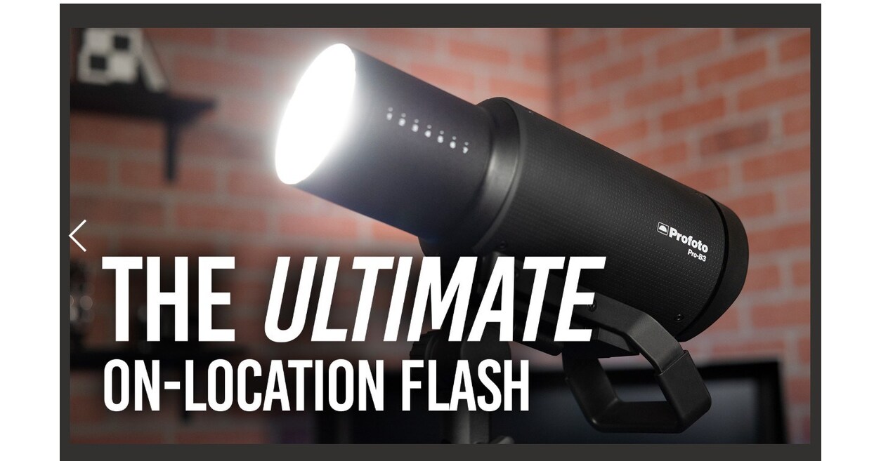Profoto Announces Pro-B3 750Ws Powerful Monolight; YouTube Video First ...