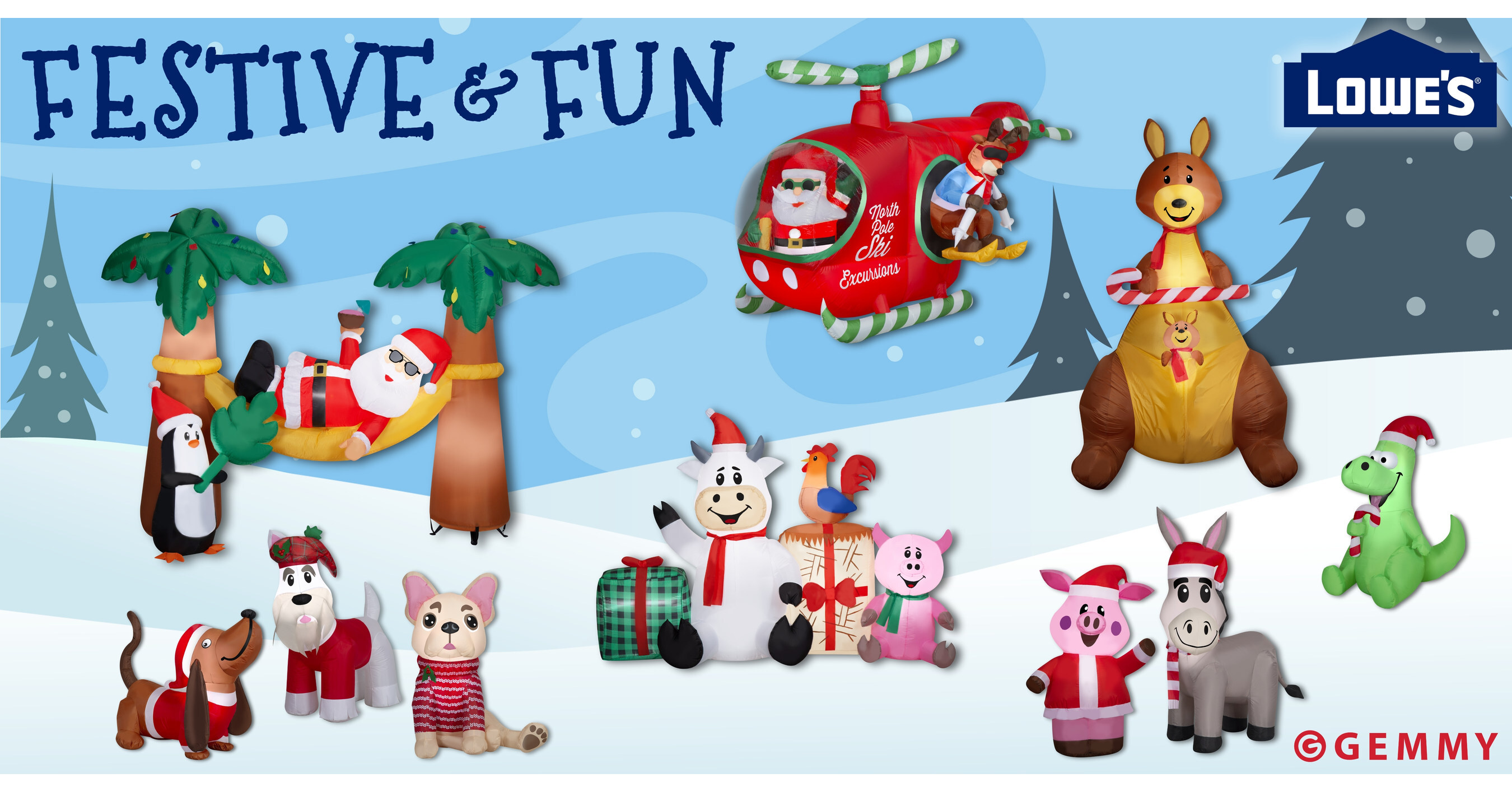 Wonderfully Festive and Fun Christmas Airblown® Inflatables from Gemmy