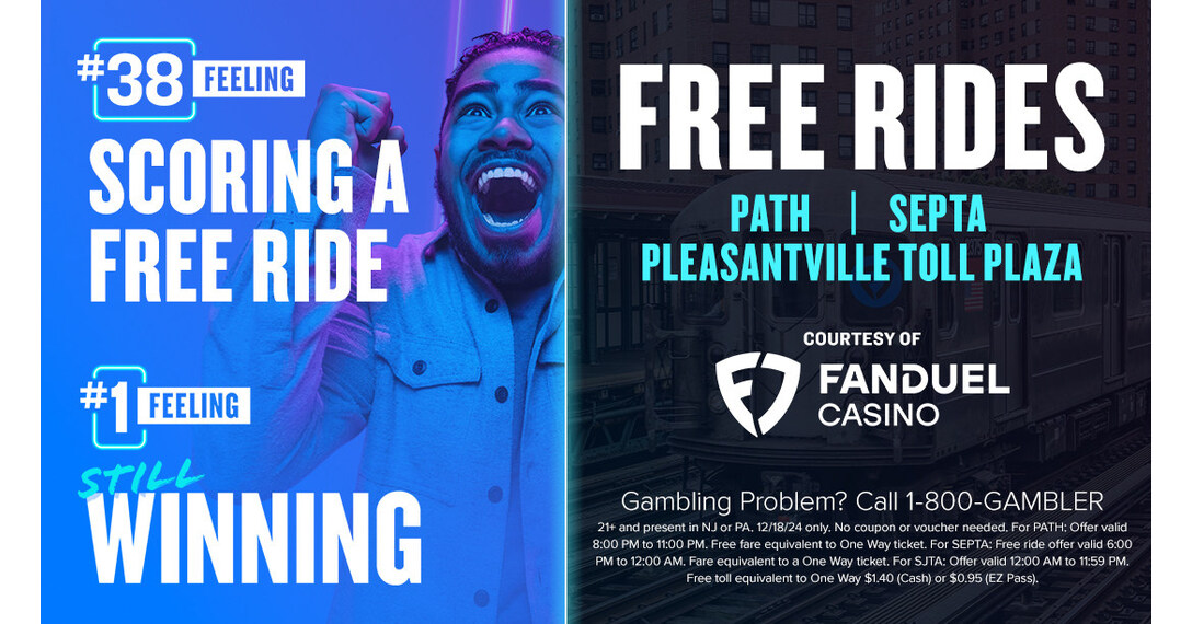 FanDuel Casino Sponsors Free Tolls and Rides on December 18th, 2024