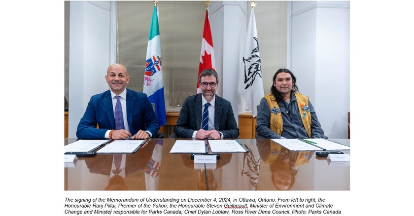 Ross River Dena Council, the Government of Yukon, and Parks Canada sign ...