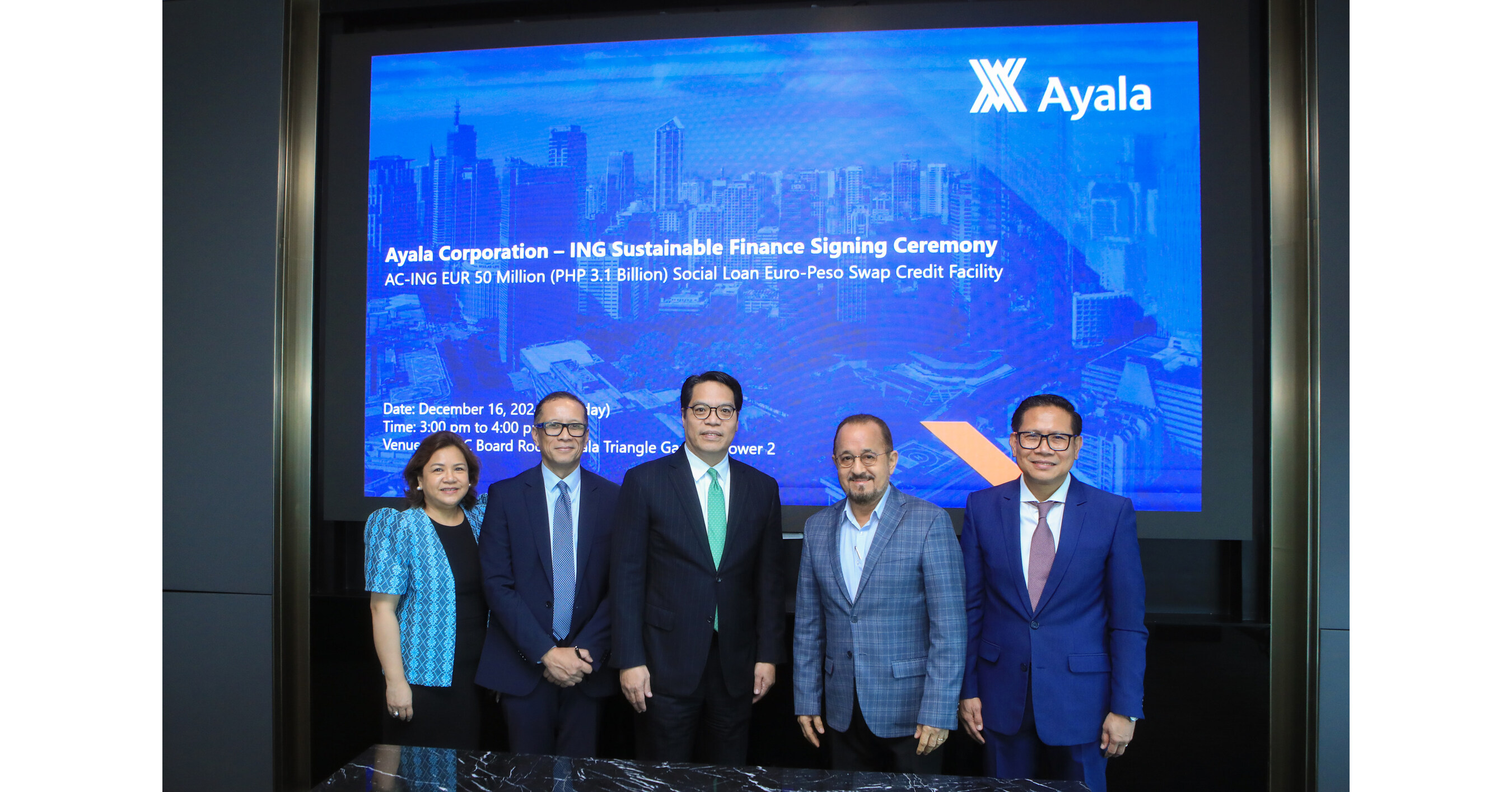 Ayala Corporation partners with ING to secure sustainable finance €50 ...
