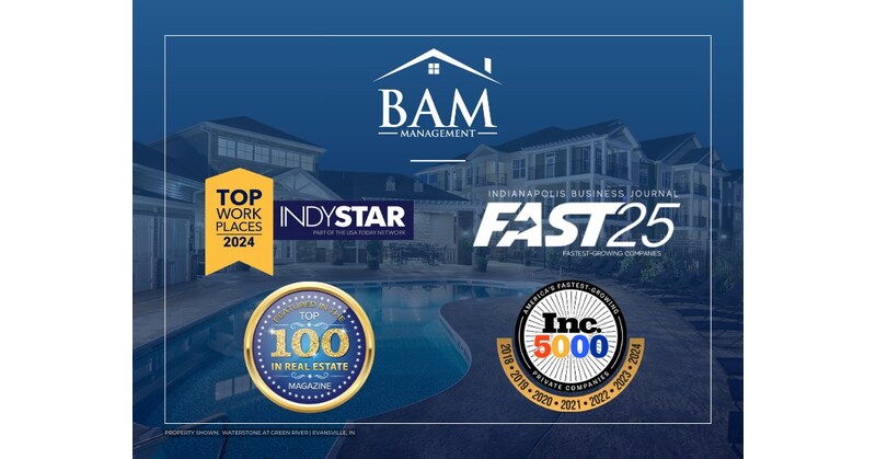 BAM Management Named Indiana's 2024 Management Company of the Year