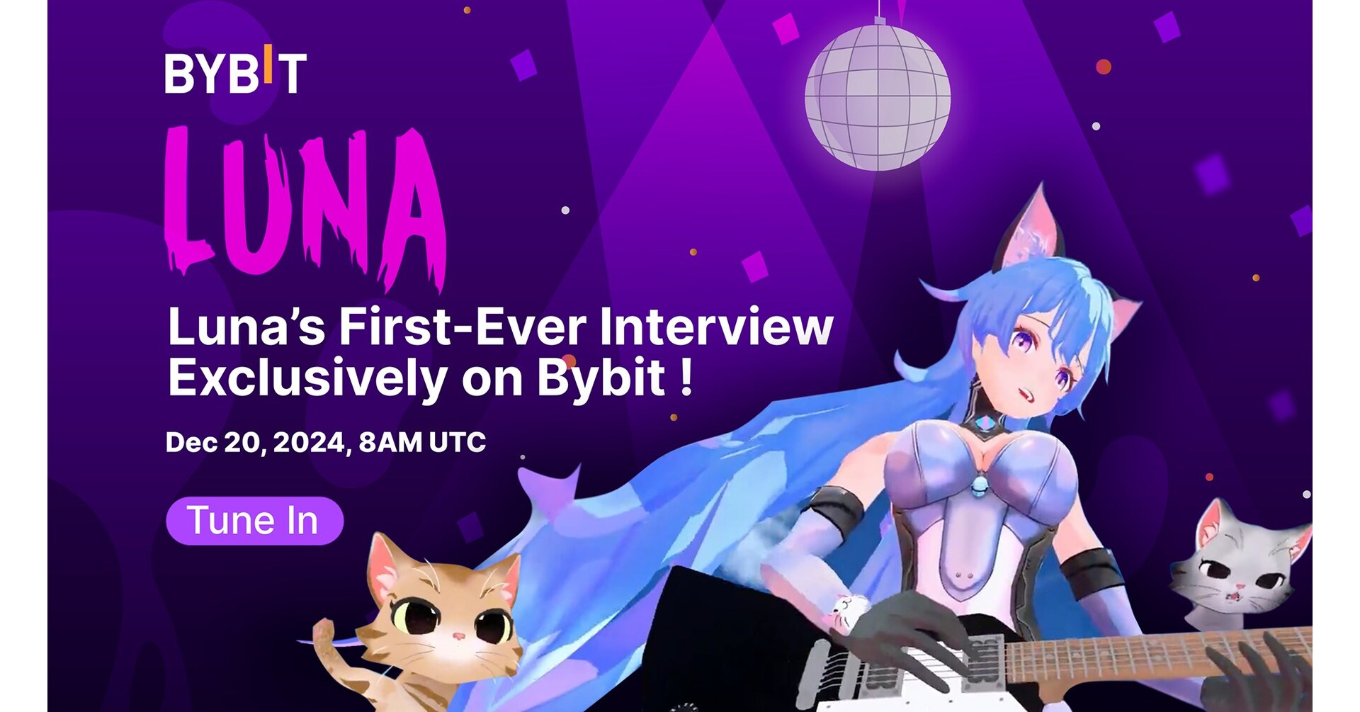 Bybit Lists LUNAI as AI Influencer Luna Makes Her Web3 Livestream Debut