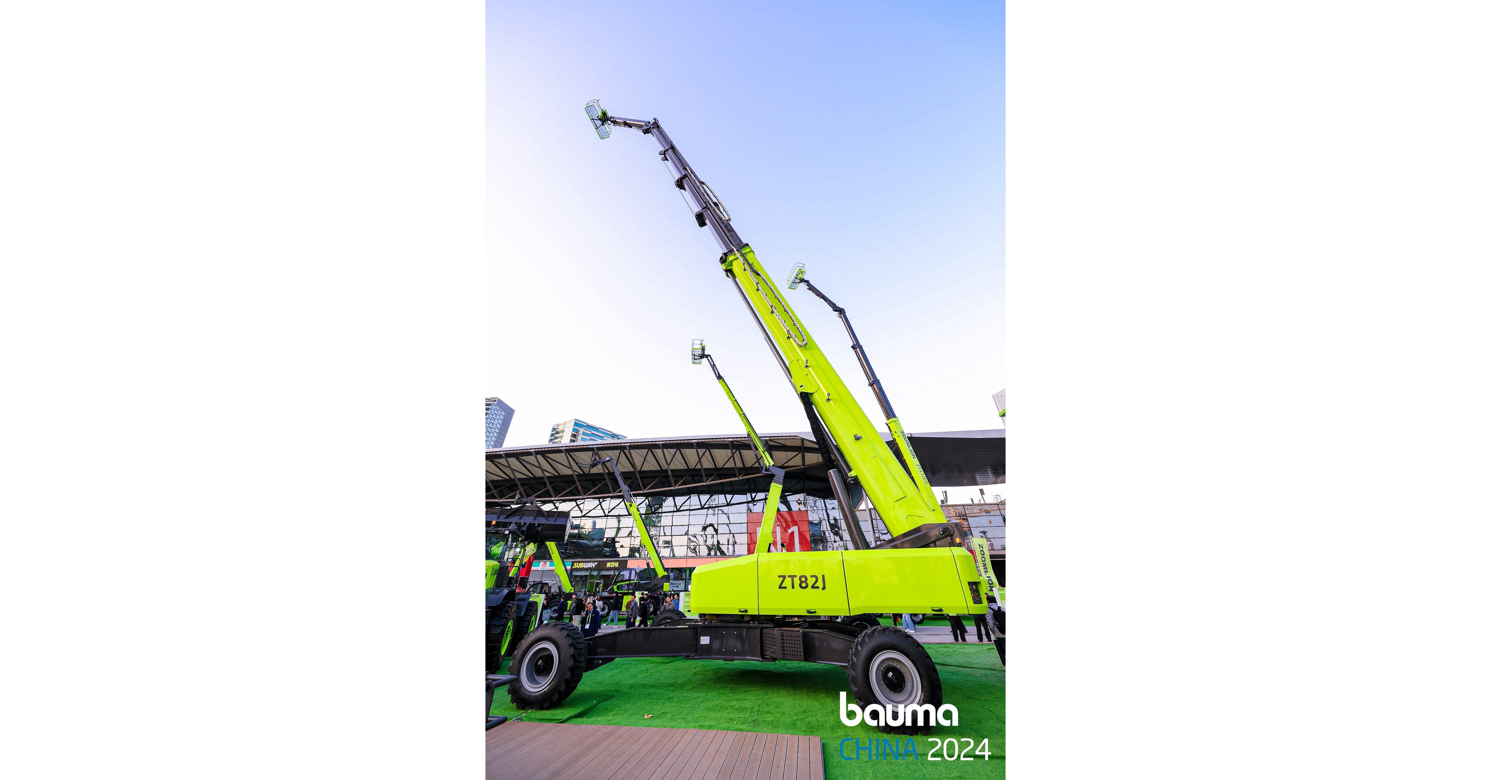 Zoomlion présente la plus haute plateforme élévatrice à flèche droite ...