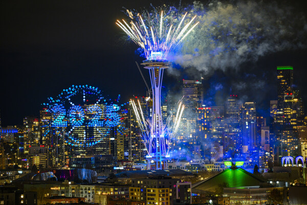 The Space Needle Welcomes 2025 on the West Coast with Alaska Airlines ...