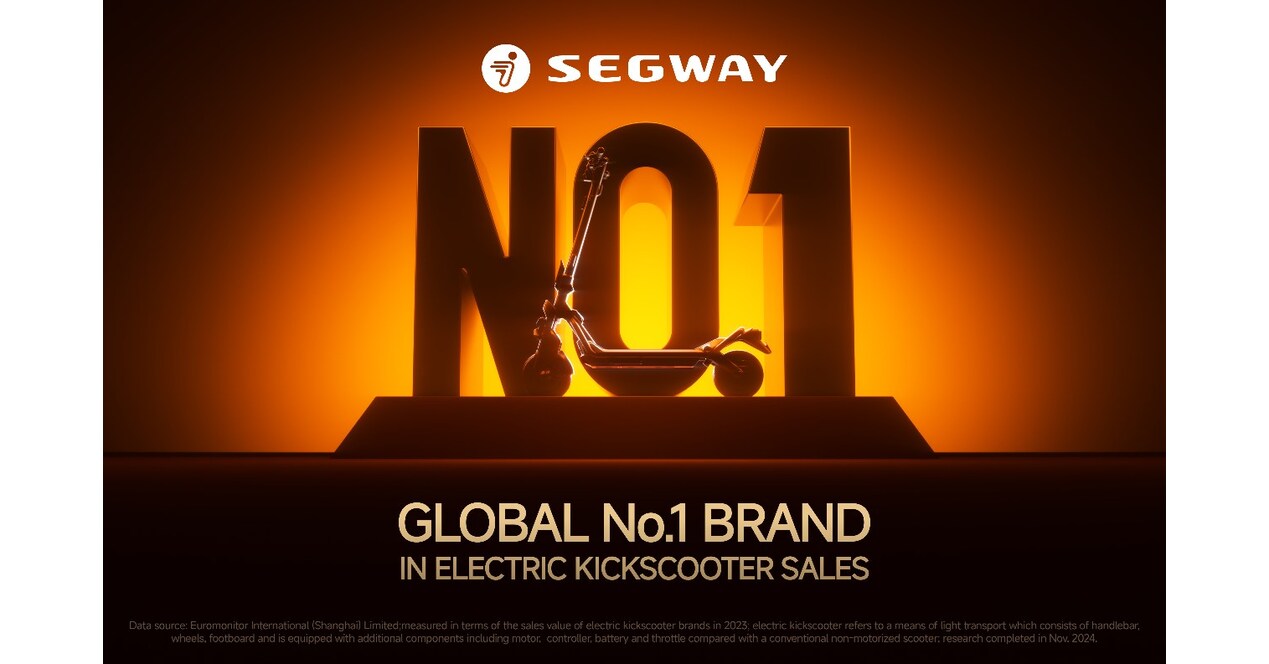 Segway Officially Recognized as Global No.1 Brand in eKickScooter Sales