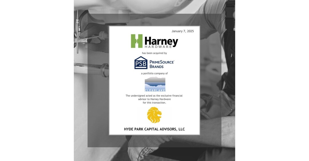 Hyde Park Capital Advises Harney Hardware on Sale to PrimeSource Brands ...