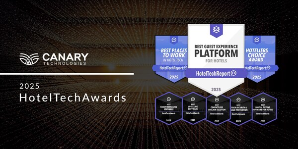 Canary Technologies Sweeps 2025 HotelTechAwards With 8 Wins
