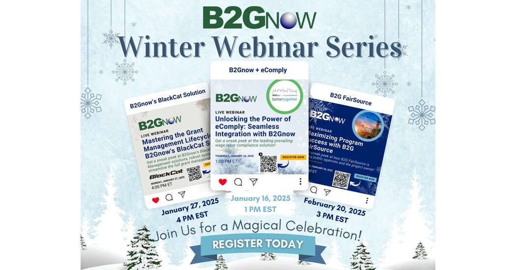 B2Gnow Launches Winter Webinar Series to Showcase Comprehensive Suite ...