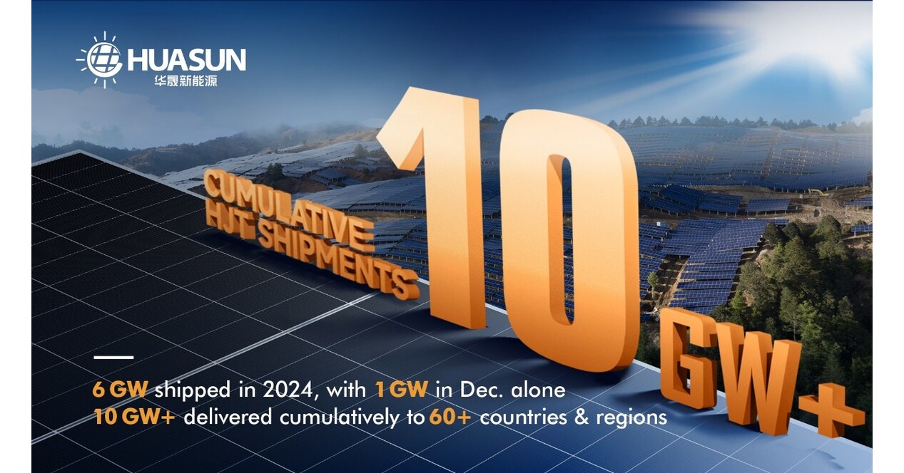Huasun Marks 10 GW in Global Shipments, Ushering in New Chapter for HJT Solar Technology