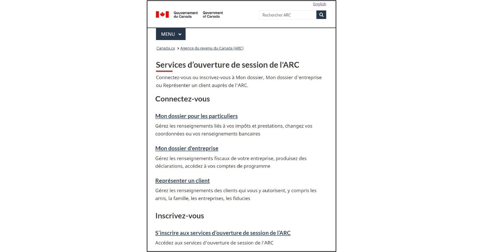 Conseil fiscal - Accédez à Mon dossier, à Mon dossier d'entreprise et à ...