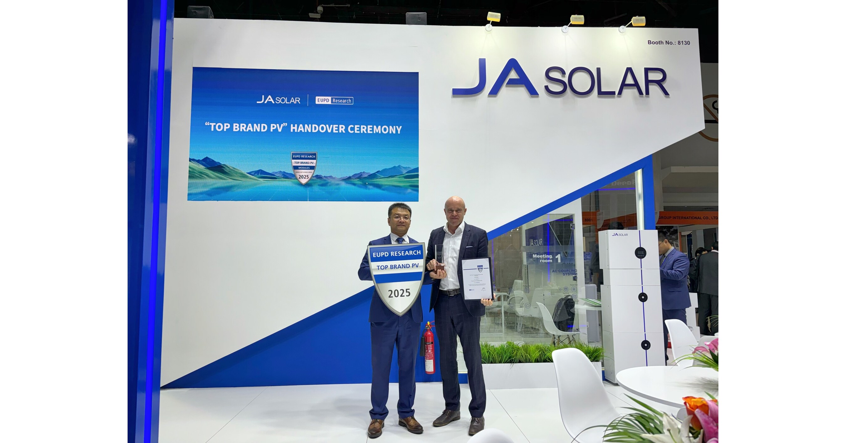 JA Solar Named 2025 MENA Region "Top Brand PV" at WFES 2025