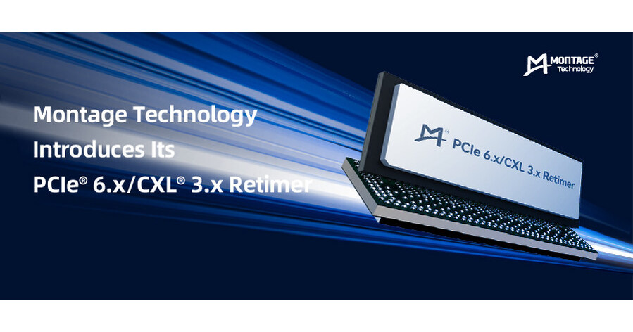 Montage Technology Samples PCIe® 6.x/CXL® 3.x Retimer Chips