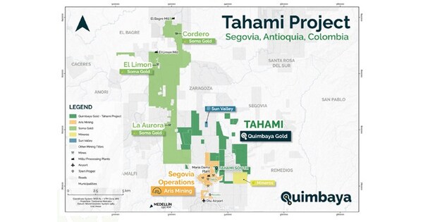 QUIMBAYA GOLD LAUNCHES LIDAR SURVEY AT TAHAMI SOUTH GOLD PROJECT IN ...