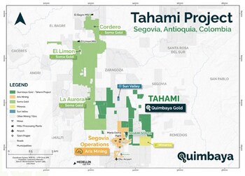 QUIMBAYA GOLD LAUNCHES LIDAR SURVEY AT TAHAMI SOUTH GOLD PROJECT IN ...