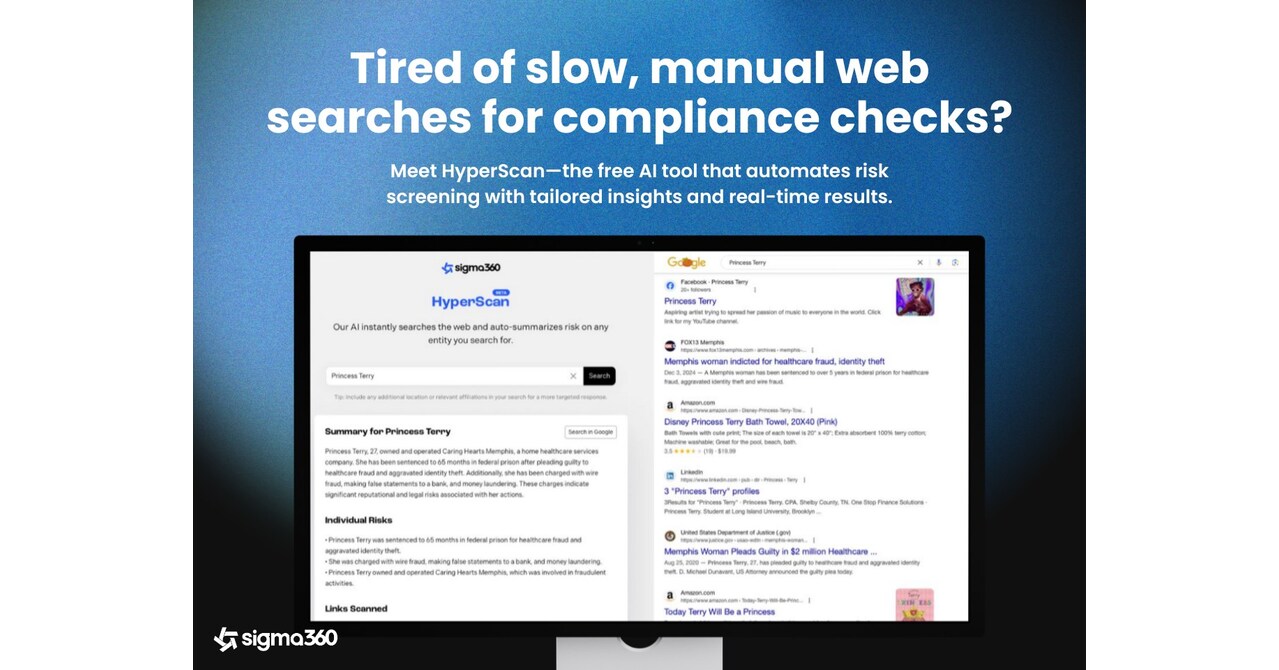 Sigma360 Introduces HyperScan: Free AI-Powered Risk Screening for ...