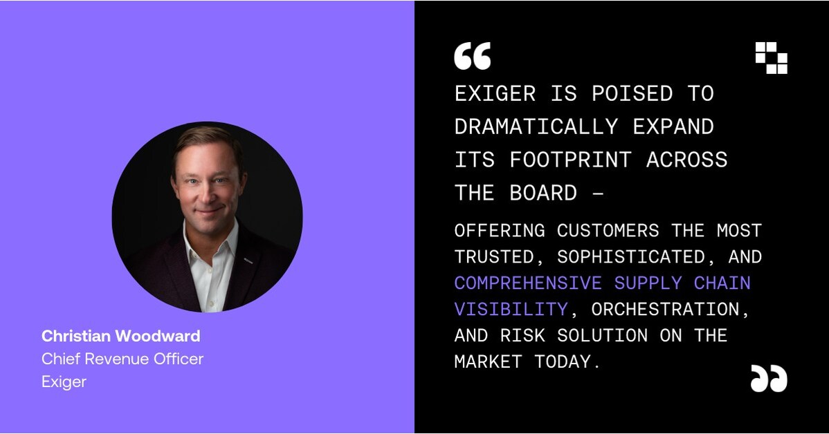 Exiger Announces New CRO Christian Woodward