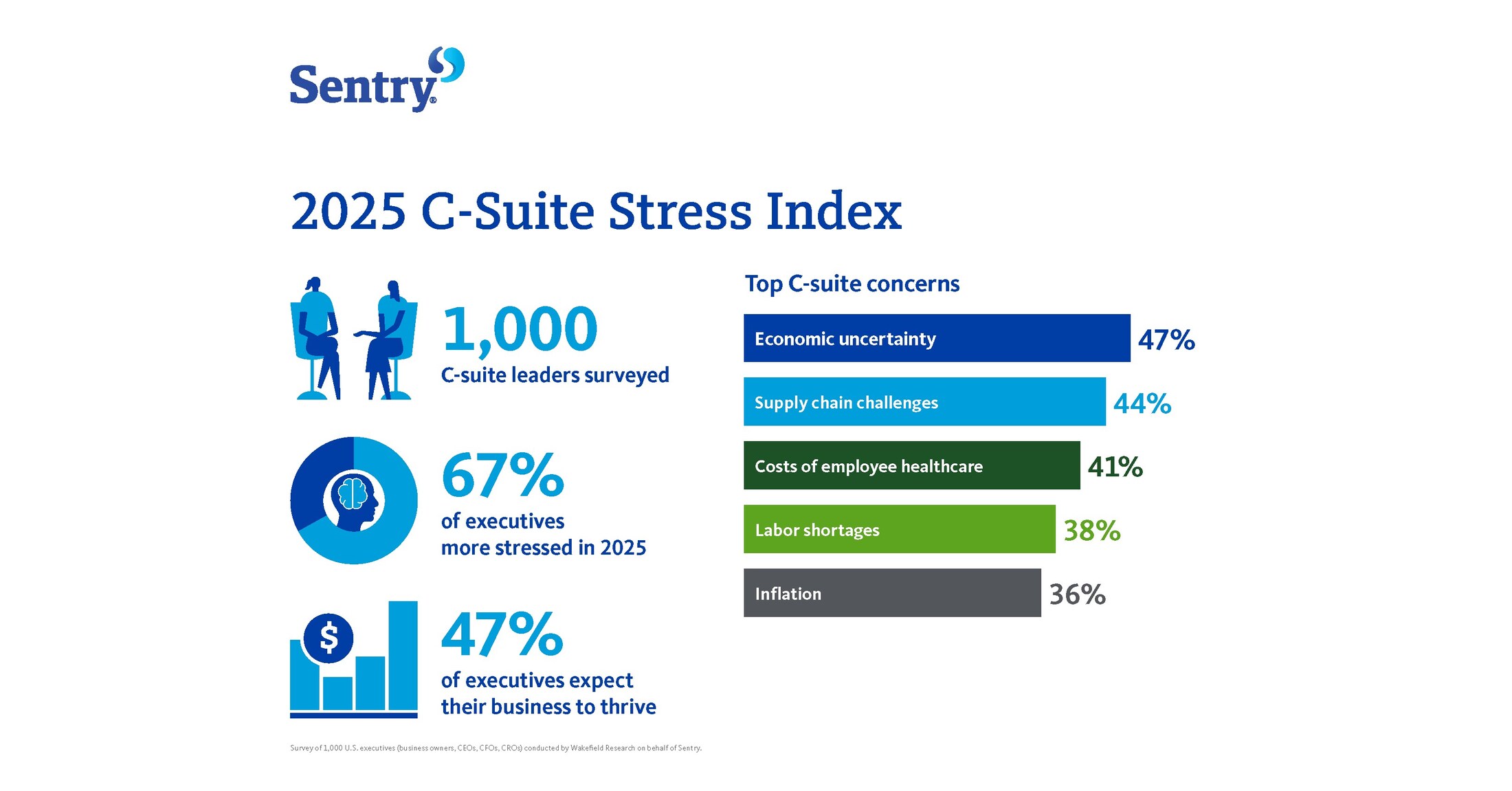 67% of executives more stressed in 2025: Sentry survey finds