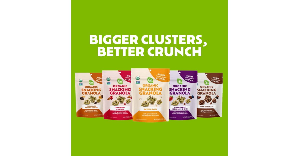 Go Raw Launches New Organic Snacking Granola: Bigger Clusters, Better ...