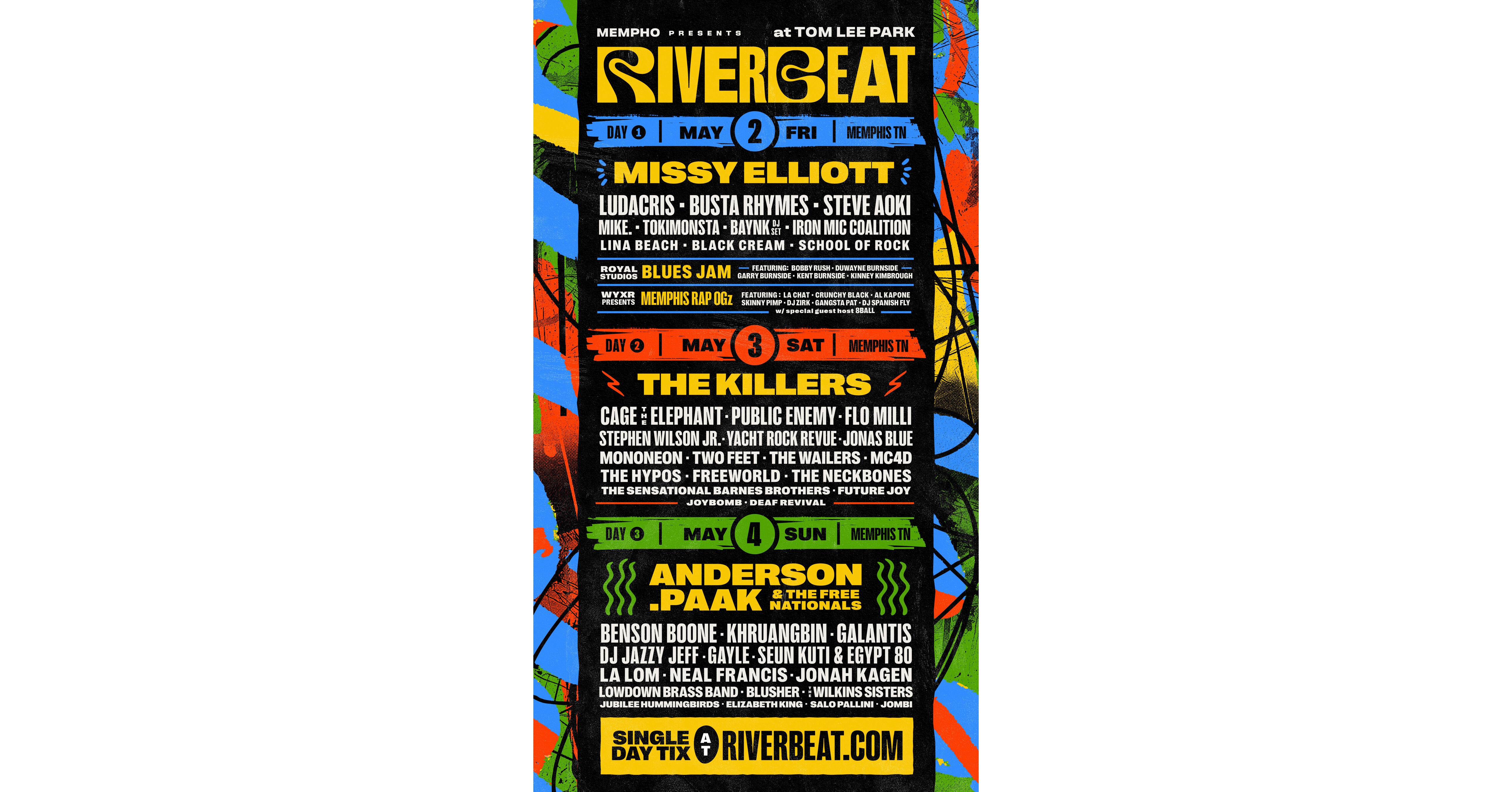 RiverBeat Music Festival Announces Highly-Anticipated Daily Lineup and Single-Day Ticket Sales