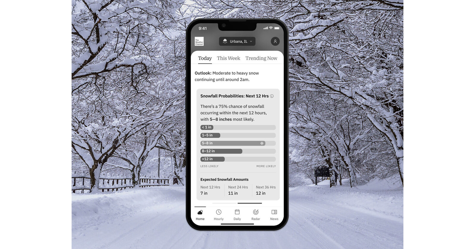 The Weather Channel App Launches Probabilistic Snowfall Feature To Help ...