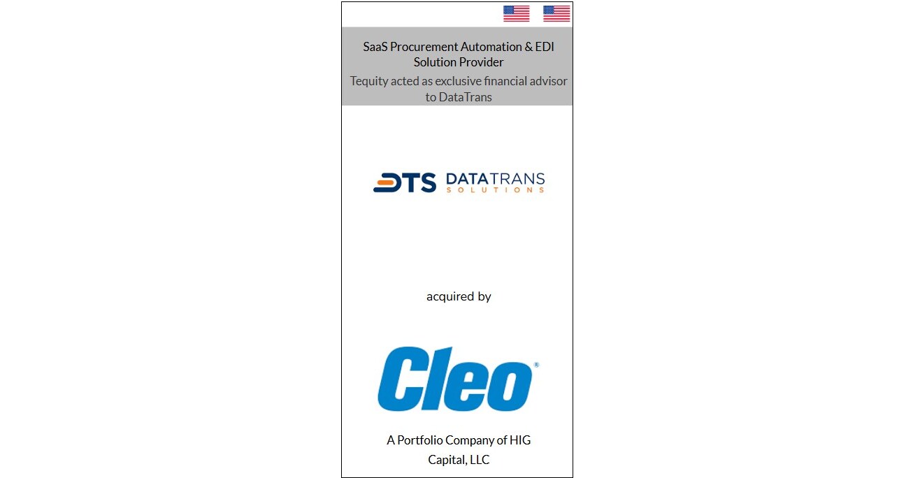 Tequity Advises Saas Procurement Automation Provider, DataTrans ...