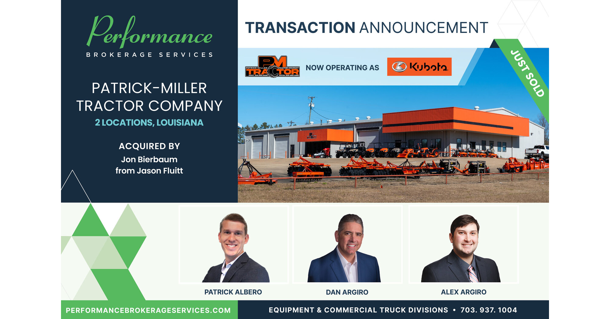 Performance Brokerage Services Advises on the Sale of Patrick-Miller ...
