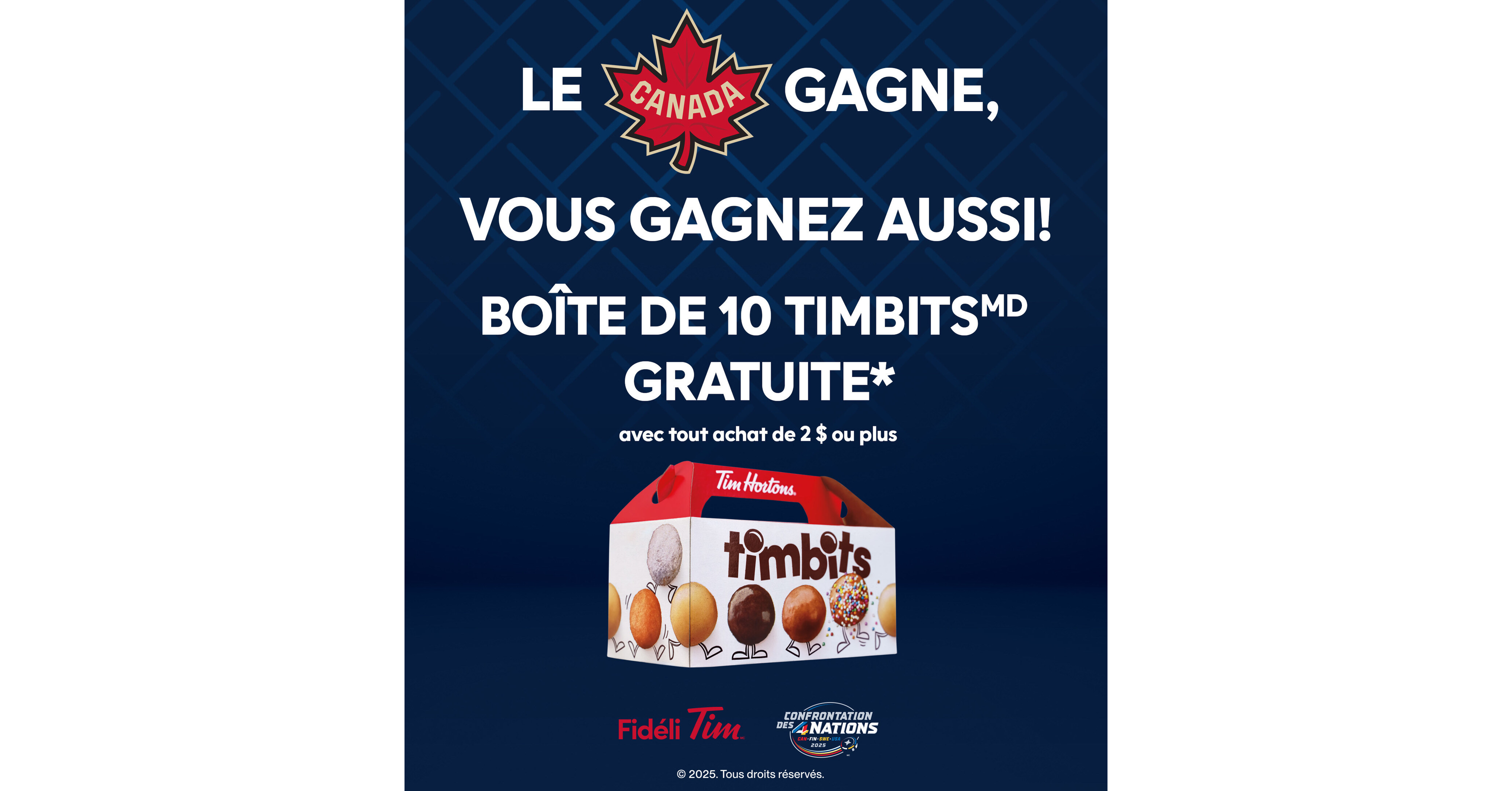 Tim Hortons offrira des boîtes de 10 Timbits® GRATUITES pour les achats ...
