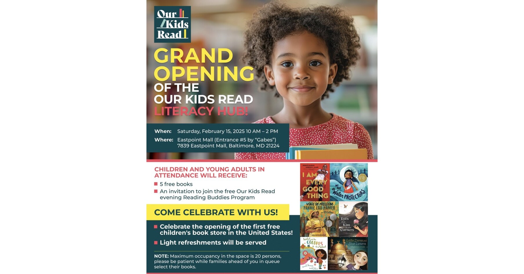 Our Kids Read Launches First Free Diverse Children's Bookstore in Baltimore