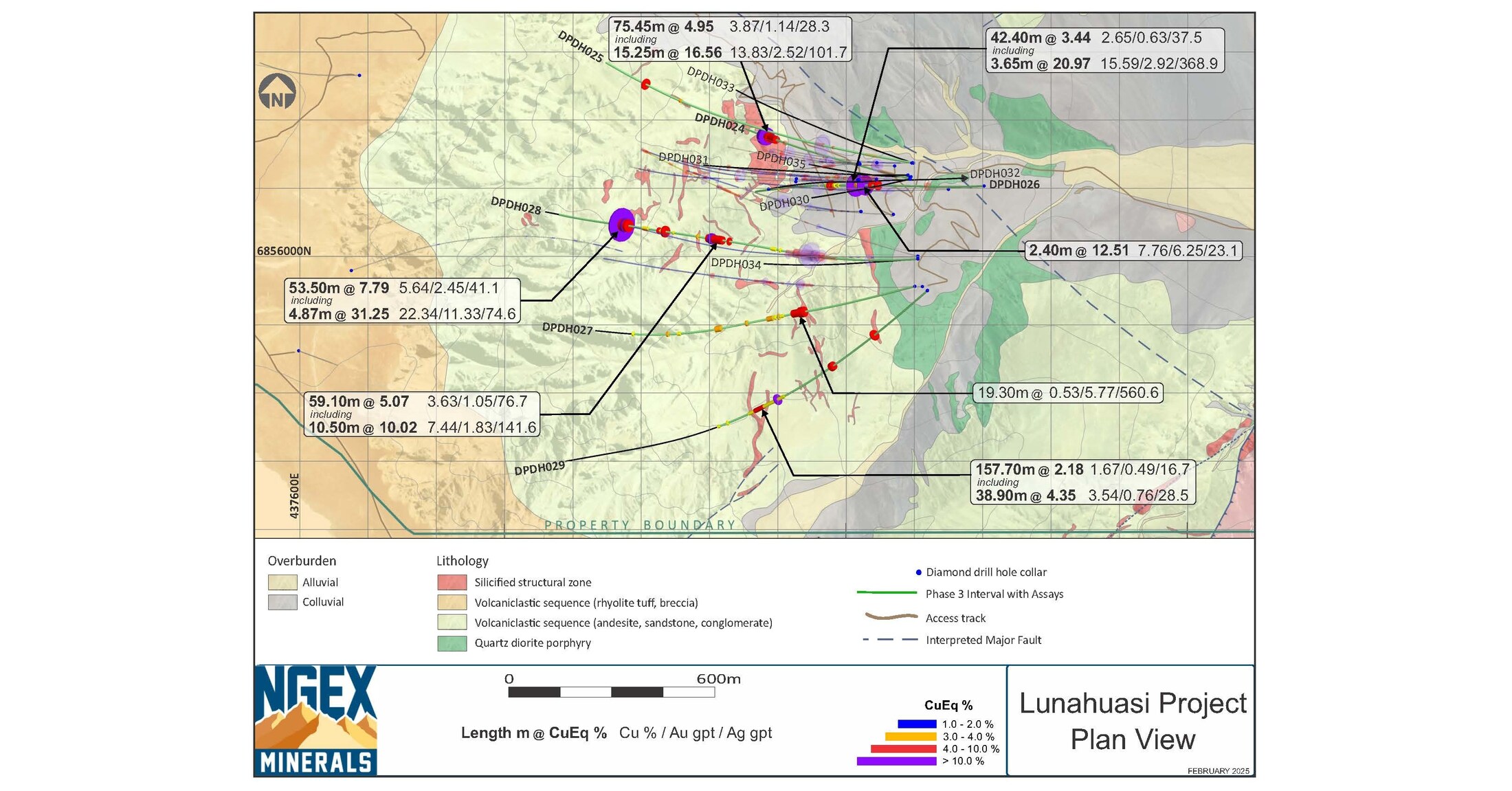 NGEx Drills 53.50m at 7.79% CuEq, 75.45m at 4.95% CuEq, and 15.25m at ...