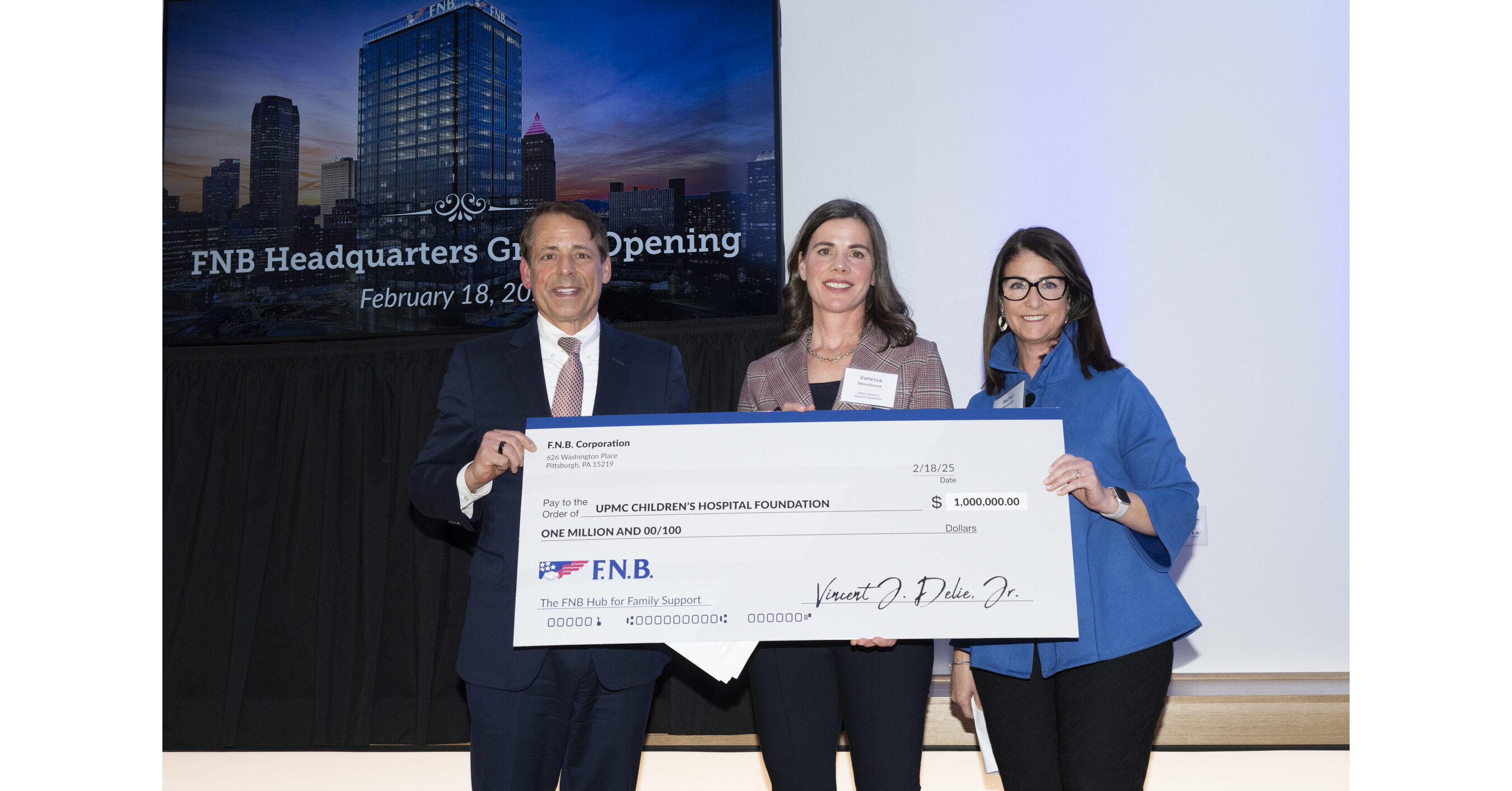 F.N.B. Corporation announces $1 million gift to UPMC Children's ...